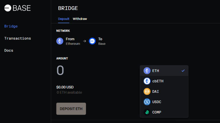 Comment bridge ses crypto monnaies vers le réseau Base