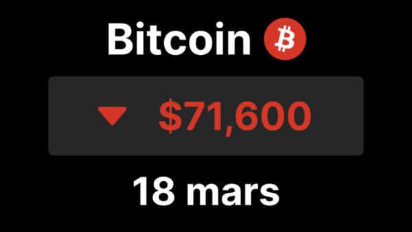 Fed maintient taux : Bitcoin chute à 71 600 $ inflation